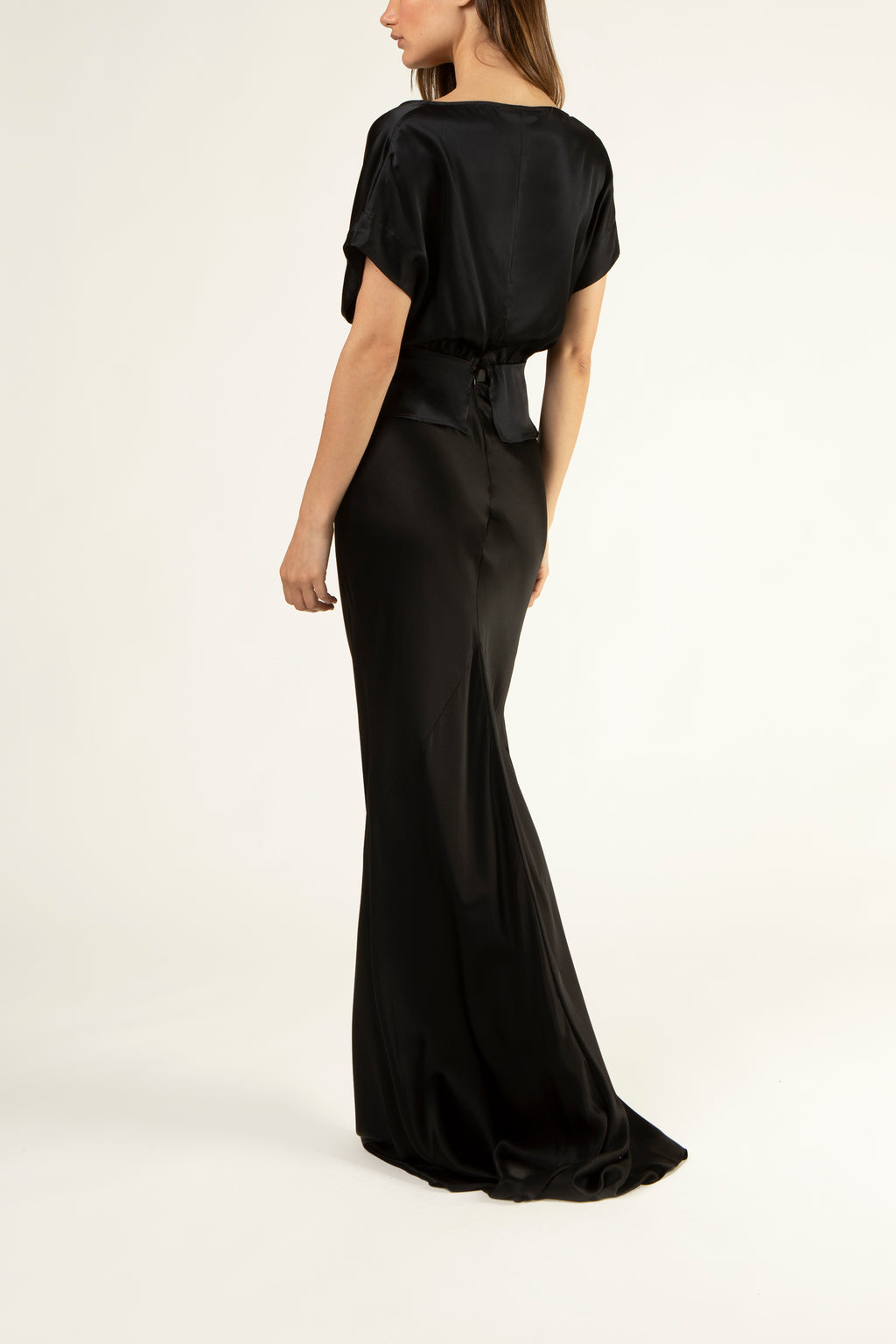 Open neck top - black – Michelle Mason